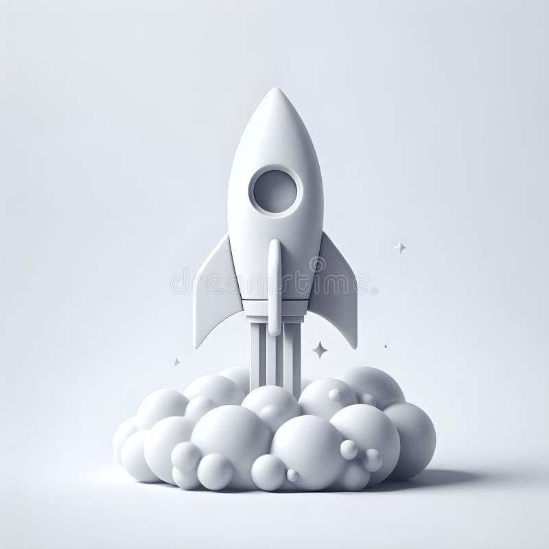 Rocket Launch Icon stock illustration. Illustration of hand - 336042831