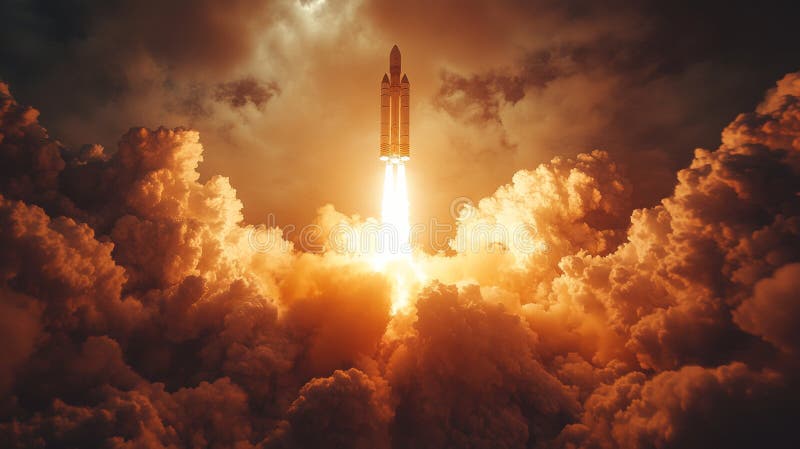 Rocket Launch Ignites the Sky with Powerful Propulsion in Breathtaking ...
