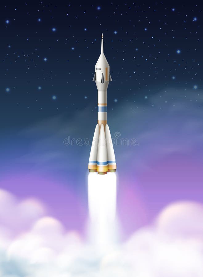 Rocket Launch Set stock vector. Illustration of exploration - 288767616