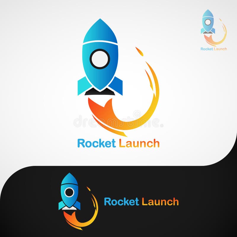 ROCKET LAUNCH LOGO 2 stock illustration. Illustration of element ...