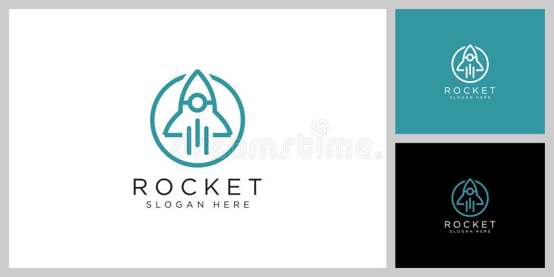 Rocket Launch Logo Vector Template Stock Vector - Illustration of ...