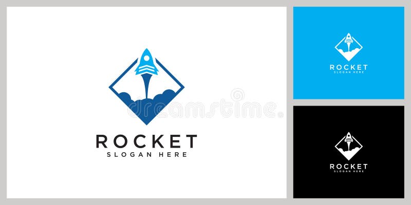 Rocket Launch Logo Vector Template Stock Vector - Illustration of ...