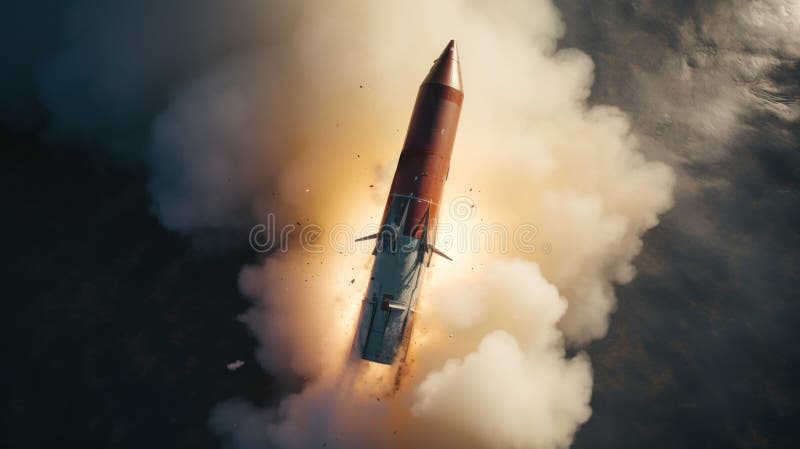 Military Rocket Smoke Launch Moment Stock Illustration - Illustration ...