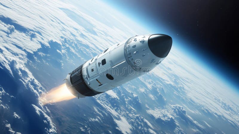 Rocket Launch into Orbit from Earth S Atmosphere during Daylight Hours ...