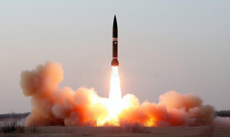 Rocket Launch with Powerful Flames and Smoke, Showcasing Advanced ...