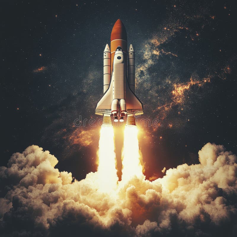 Rocket Launch Preparation for Space Exploration Launchpad Digital Art ...