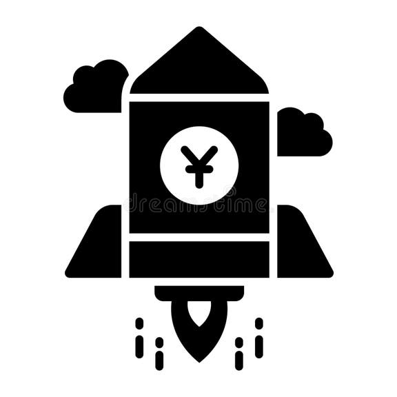 Rocket Launch, Project Start Up, Rocket Ship, Premium Quality Vector Illustration Concept. Glyph ...