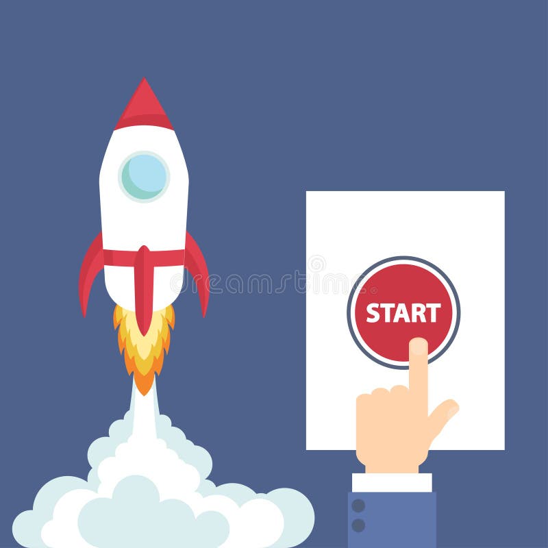 Rocket of launch stock vector. Illustration of idea - 133355668 Rocket of launch stock vector. Illustration of idea - 133355668