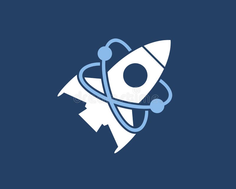 Rocket Launch with Science Symbol Stock Illustration - Illustration of ...
