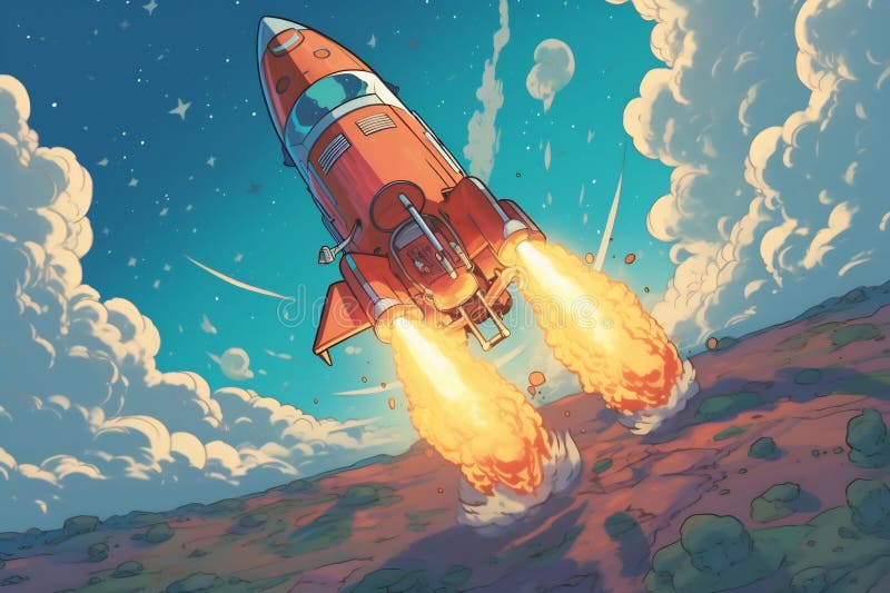 793 Cartoon Launch Rocket Stock Photos - Free & Royalty-Free Stock ...