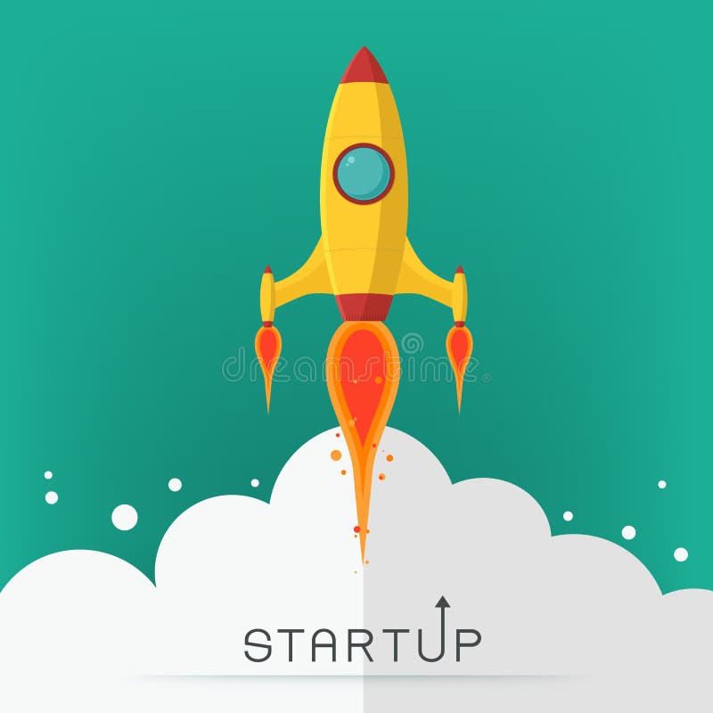 Rocket launch stock vector. Illustration of company, copy - 79358183