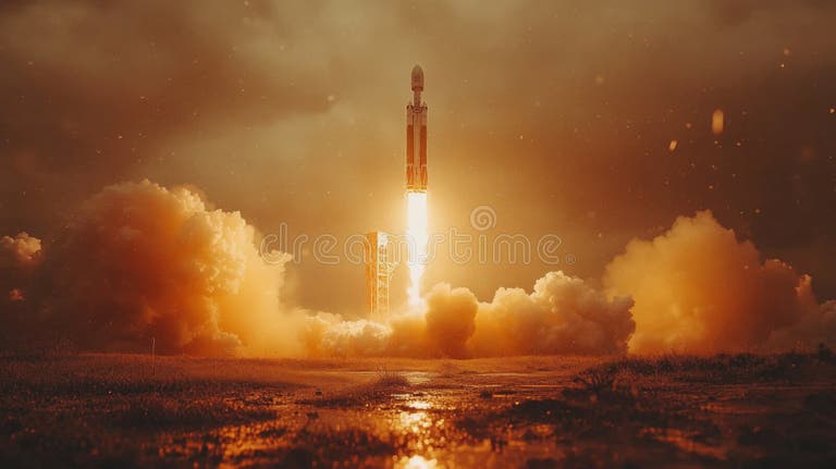 Rocket Launch Showcasing Powerful Propulsion and Retropropulsion ...