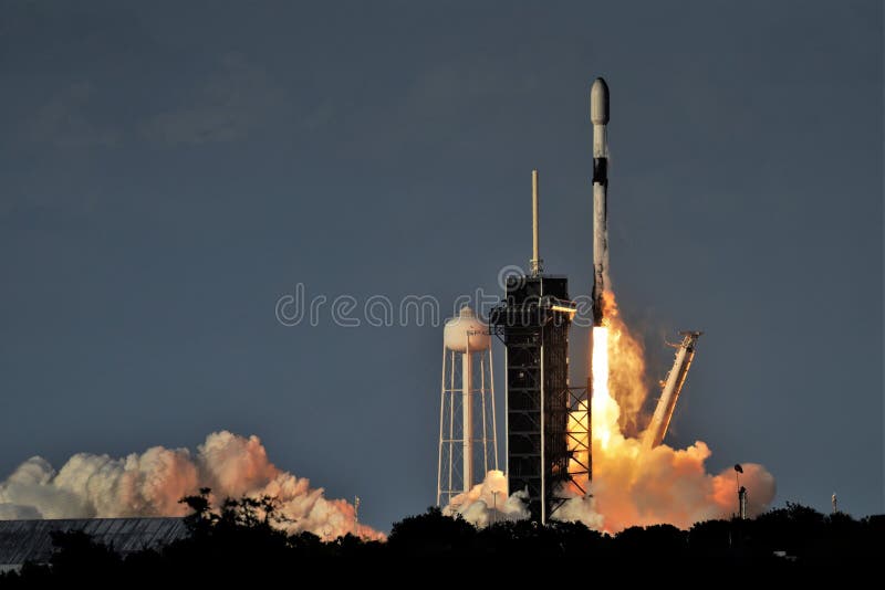 Rocket launch in sky stock image. Image of aircraft - 267613939