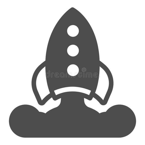 Rocket Launch Solid Icon, Osint Analytics Concept. Vector Graphics ...