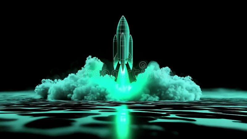 Rocket Launch in Space Exploring Innovative Technology Stock Footage ...