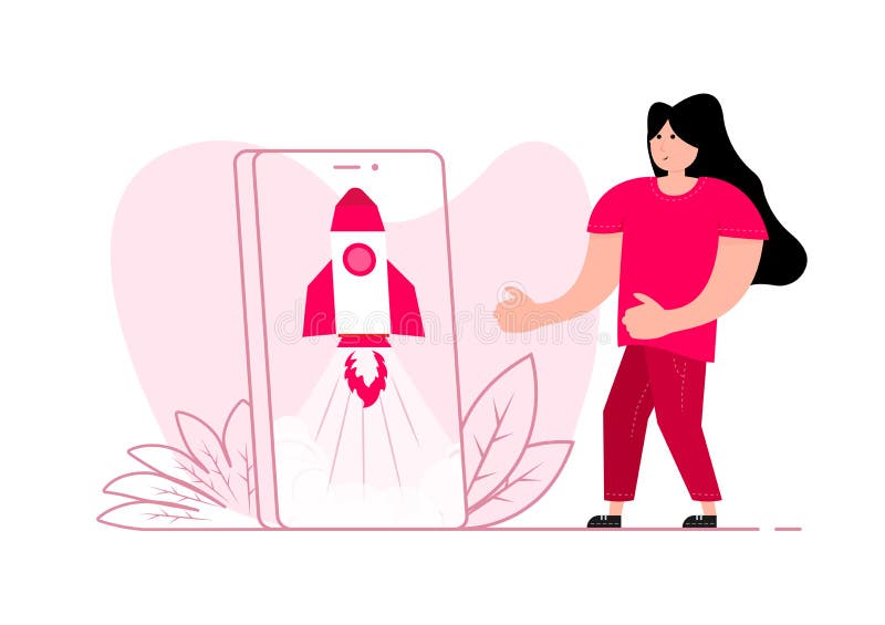 Rocket Launch. Spaceship Launch. Start Up. Super Developer. Stock ...