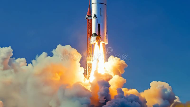 Rocket Launch Spaceship Mission Spacecraft Take Off Engine Fuel ...