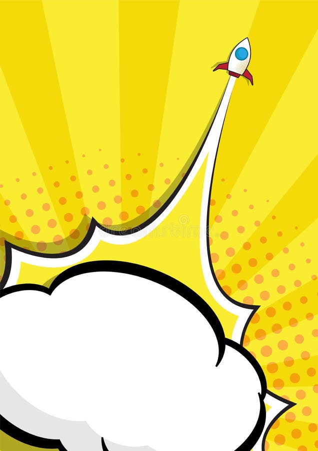 Rocket Launch Start Up Comic Book Pop Art Stock Vector - Illustration ...