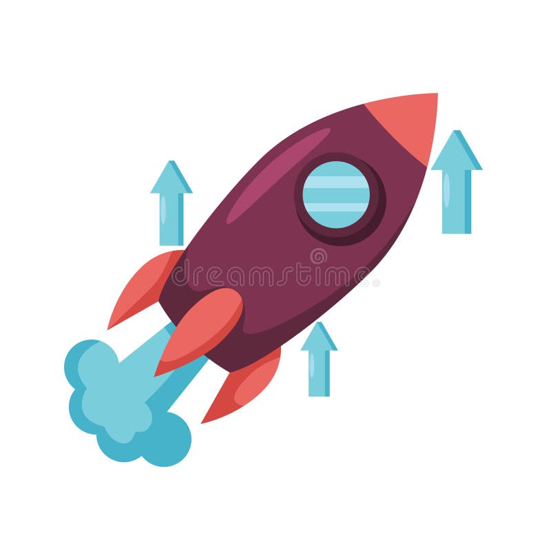 Rocket Launch. Start-up Symbol Vector Illustration Stock Vector ...