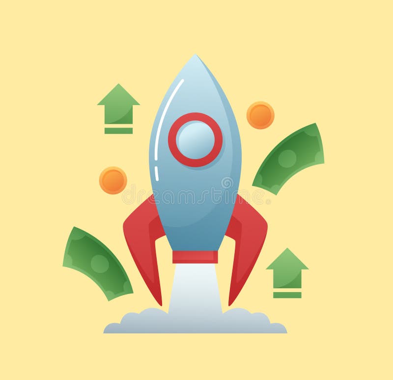 Rocket Launch. Start-up Symbol Vector Illustration Stock Vector ... Rocket Launch. Start-up Symbol Vector Illustration Stock Vector ...