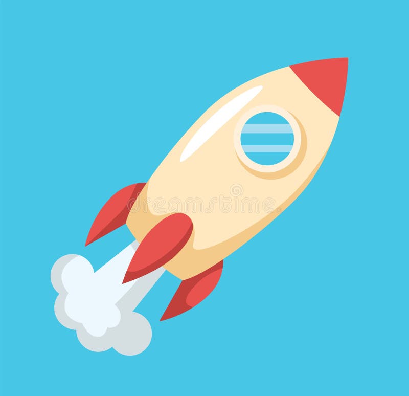 Rocket Launch. Start-up Symbol Vector Illustration Stock Vector ...