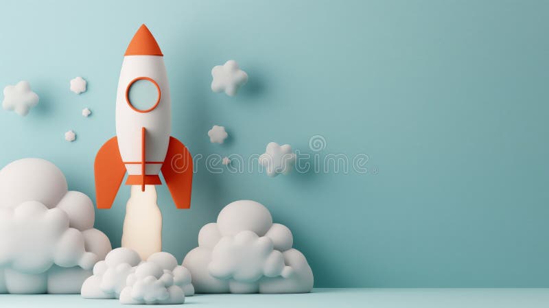 Rocket Launch Startup Innovations Beginnings Concept Copyspace Poster ...