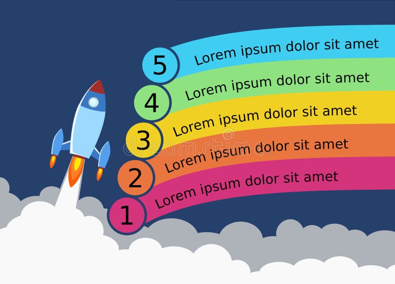 Rocket Launch Infographics Illustration Stock Vector - Illustration of ...