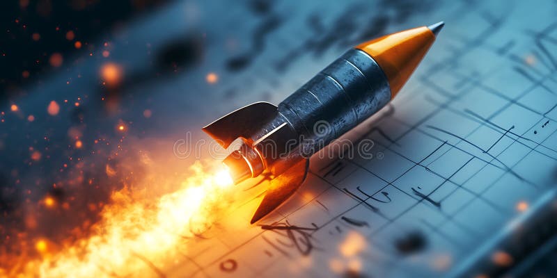 Rocket Launch Success Innovation Growth Background Wallpaper Stock ...