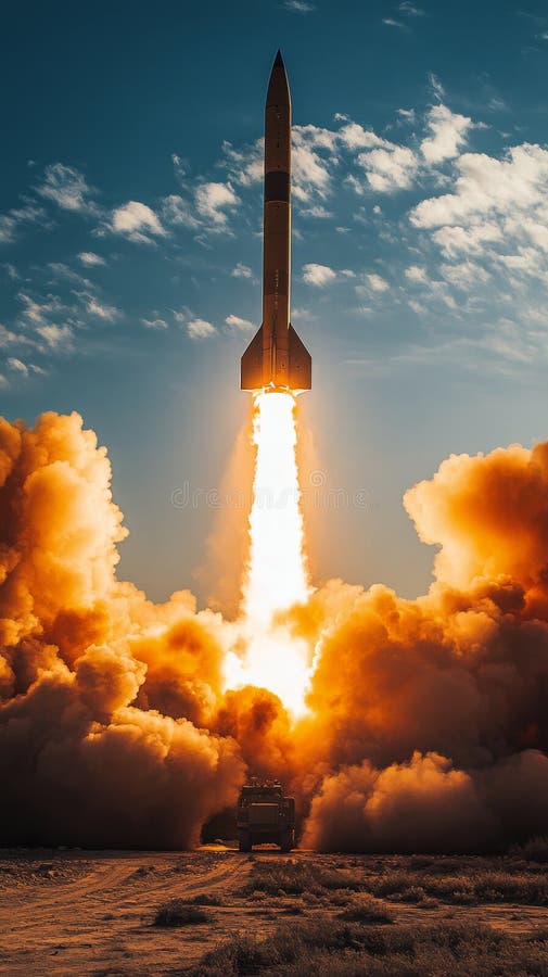 Rocket Launch at Sunset Creates Dramatic Sky and Powerful Smoke Clouds ...