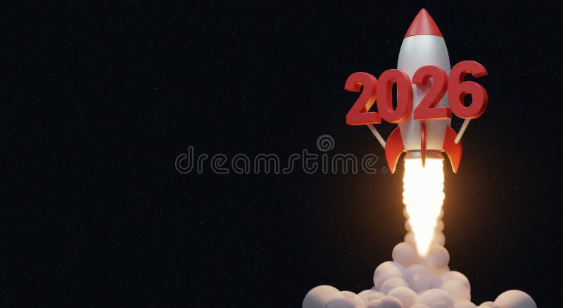 2026 Rocket Launch Symbolizing Ambition and Future Aspirations Stock ...