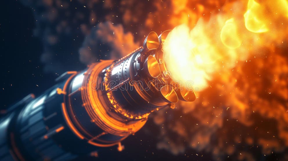 Rocket Launch Thruster Ignition Stock Image - Image of rocket, liftoff ...