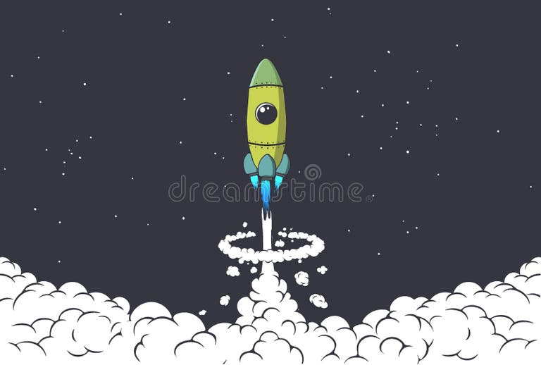 Cartoon Rocket Launch Stock Illustrations – 27,257 Cartoon Rocket ...