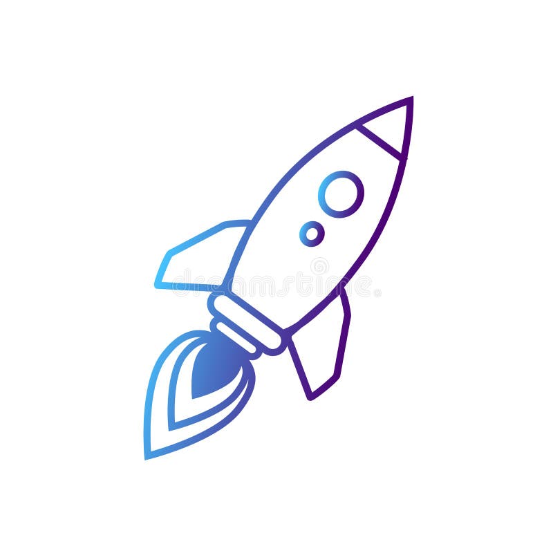 Rocket Launch Color Vector Icon Stock Illustration - Illustration of ...