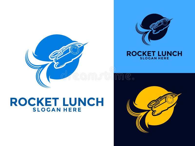 Rocket Launch Vector Logo Design, Simple Flying Modern Rocket Logo ...
