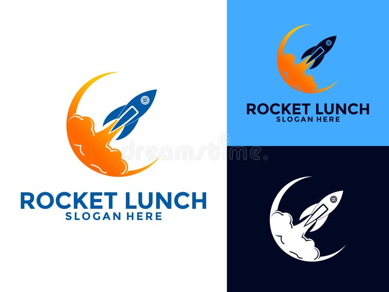 Rocket Launch Vector Logo Design, Simple Flying Modern Rocket Logo ...