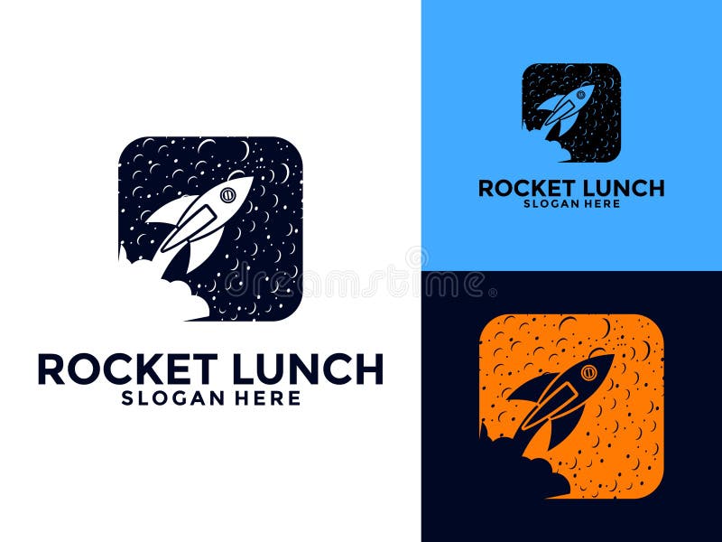 Rocket Launch Vector Logo Design, Simple Flying Modern Rocket Logo ...