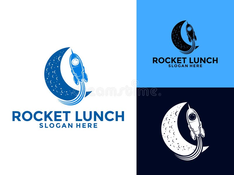 Rocket Launch Vector Logo Design, Simple Flying Modern Rocket Logo ...