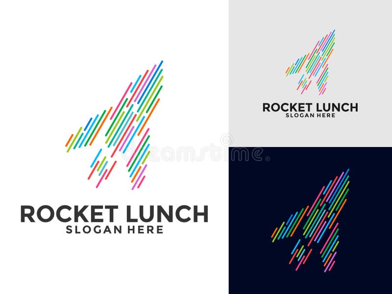 Rocket Launch Vector Logo Design, Simple Flying Modern Rocket Logo ...