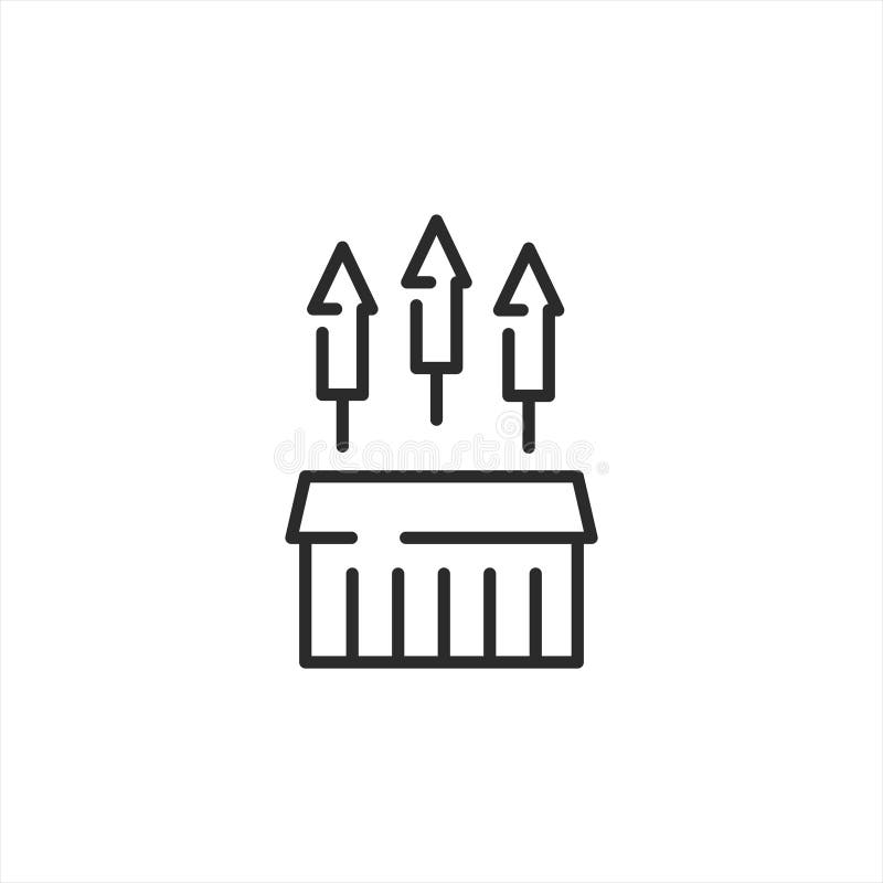 Rocket Launcher Fireworks Icon Stock Vector - Illustration of colorful ...