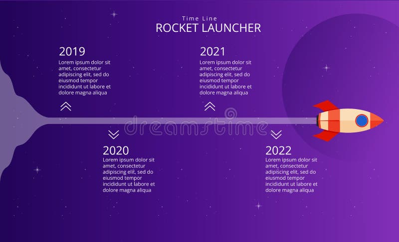 Rocket Launcher Timeline Concept Design Stock Vector - Illustration of ...