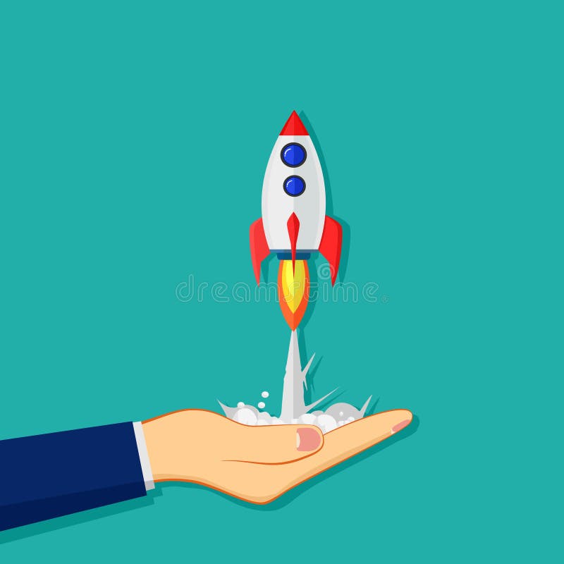 Rocket Launcher Vector, Concept. Starting To Do Business. Start Doing ...