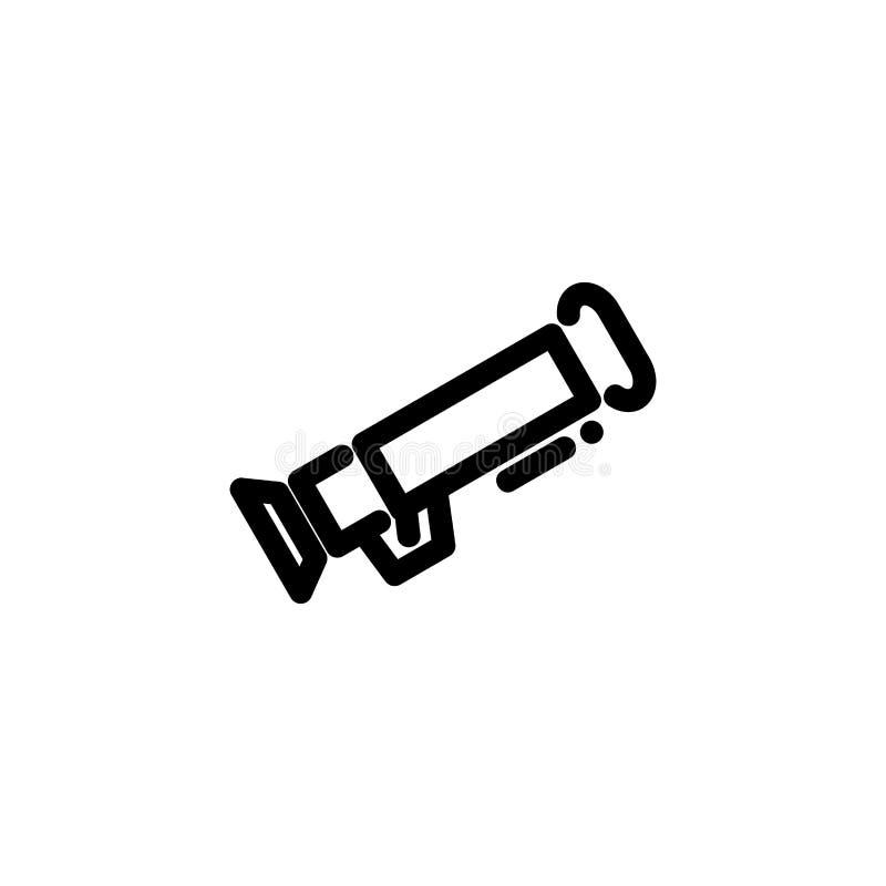 Rocket Launcher Weapon Monoline Symbol Icon Logo for Graphic Design, UI ...