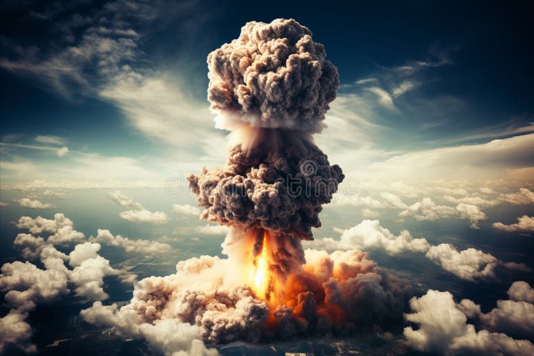 Rocket Launches and Nuclear Bomb Explosions on Planet Earth, View from ...