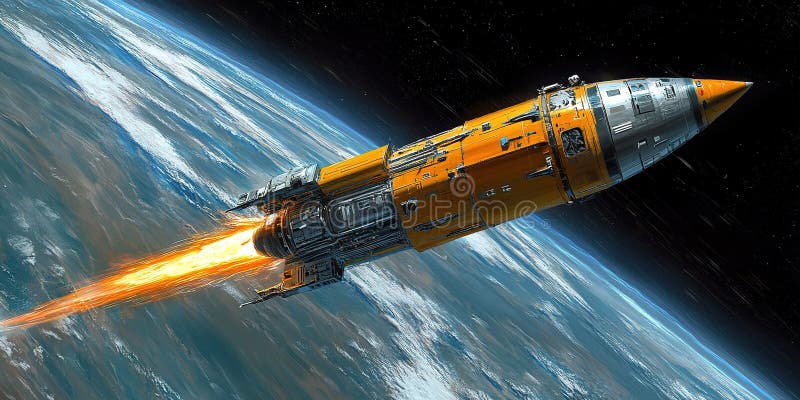 Rocket Launches into Space with Powerful Flames, Showcasing Advanced ...