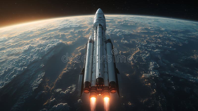 Rocket Launches into Space Showcasing Advanced Propulsion Technology ...