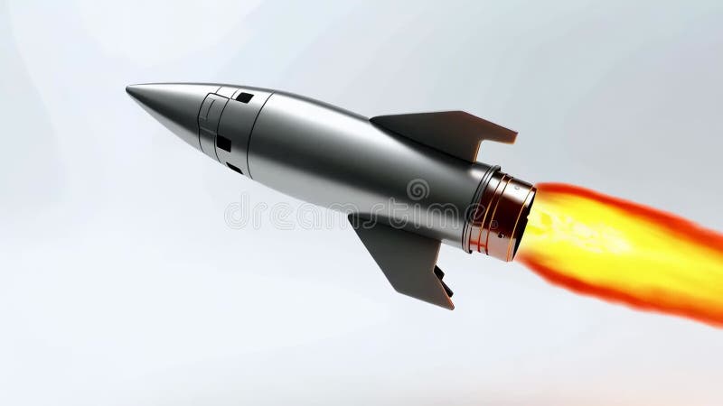 Rocket Launching with Dynamic Fire and Speed Stock Footage - Video of ...