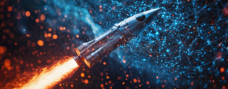 Rocket Launching into Network of Connections - Digital Transformation ...