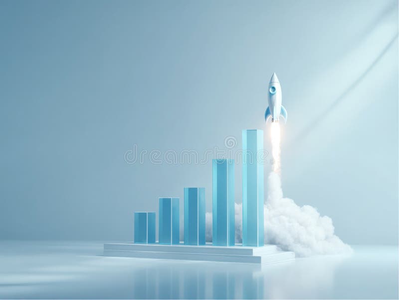 A Blue Rocket Ship Was Put into Operation Stock Photo - Image of ship ...
