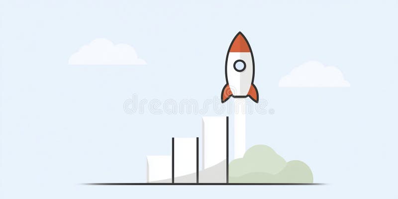 Rocket Launching into the Sky, Symbolizing Growth and Innovation, with ...