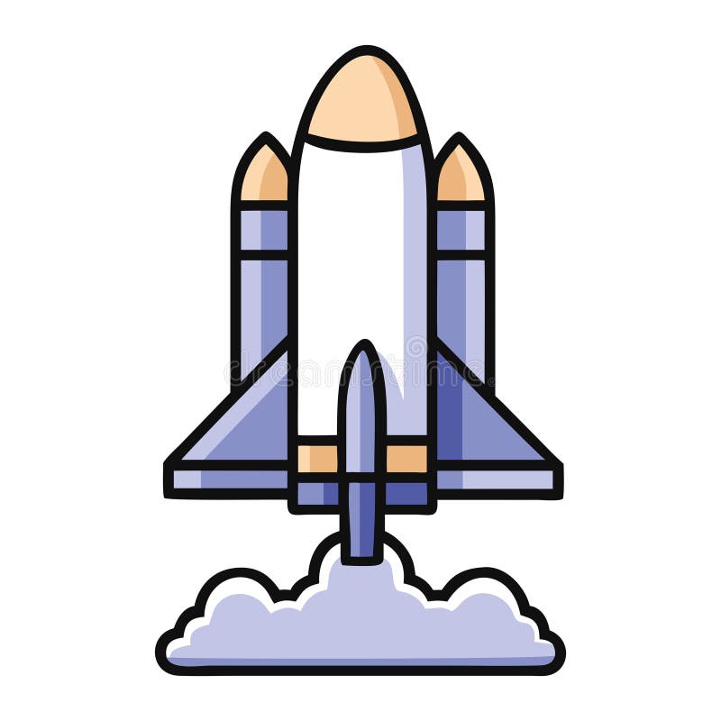 Rocket Launchpad Space Exploration Icon Stock Illustration ...